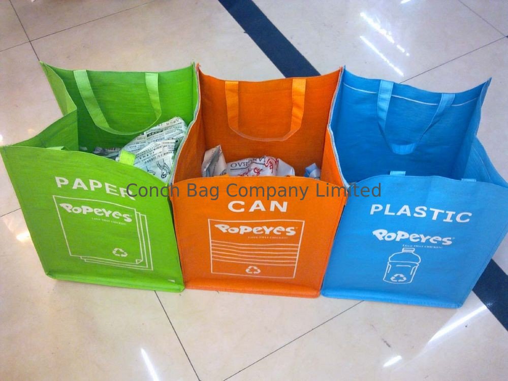 Blue PET Non Woven Fabric Bags , Durable Fabric Shopping Tote With 80gsm - 140gsm