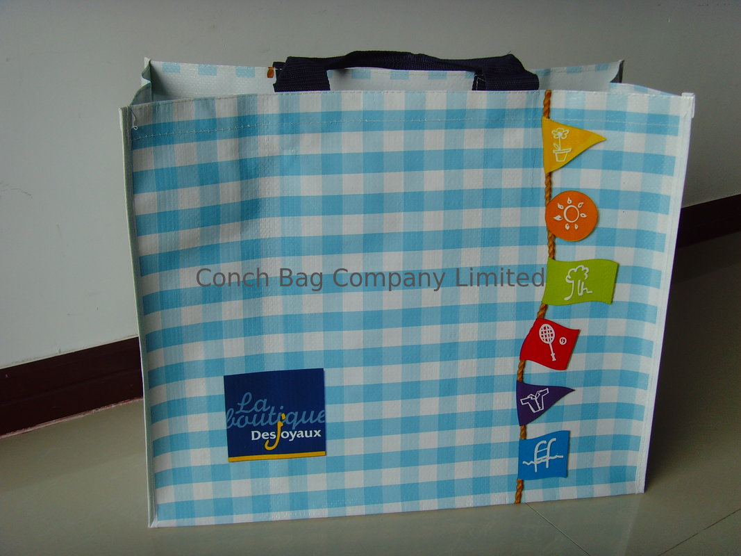 Laminated Supermarket Non Woven Shopping Bag , Eco-Friendly Non-Woven Promotional Bag