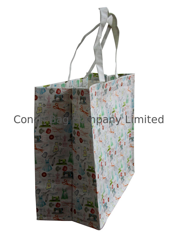 4C Printing 120g Sewing Matt PP Woven Shopping Bags For Packaging / Advertising