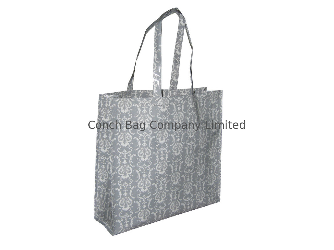 Houndstooth Pattern PP Woven Shopping Bags Water Proof With 4C Printing