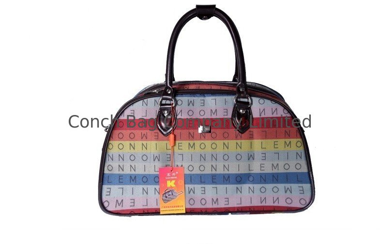 Colorful womens cloth travel bags with English letters for outdoor sports