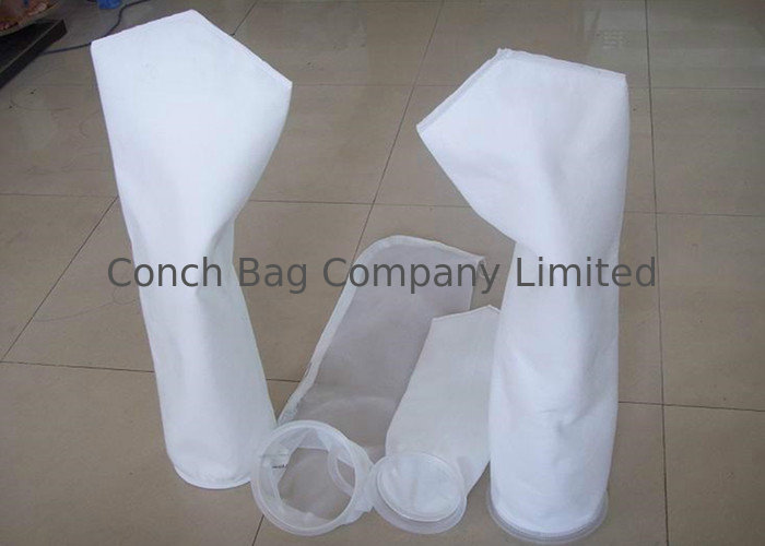 Micron Nylon Mesh / Needle Liquid Filter Bag Plastic / Steel Ring for Water Filtration