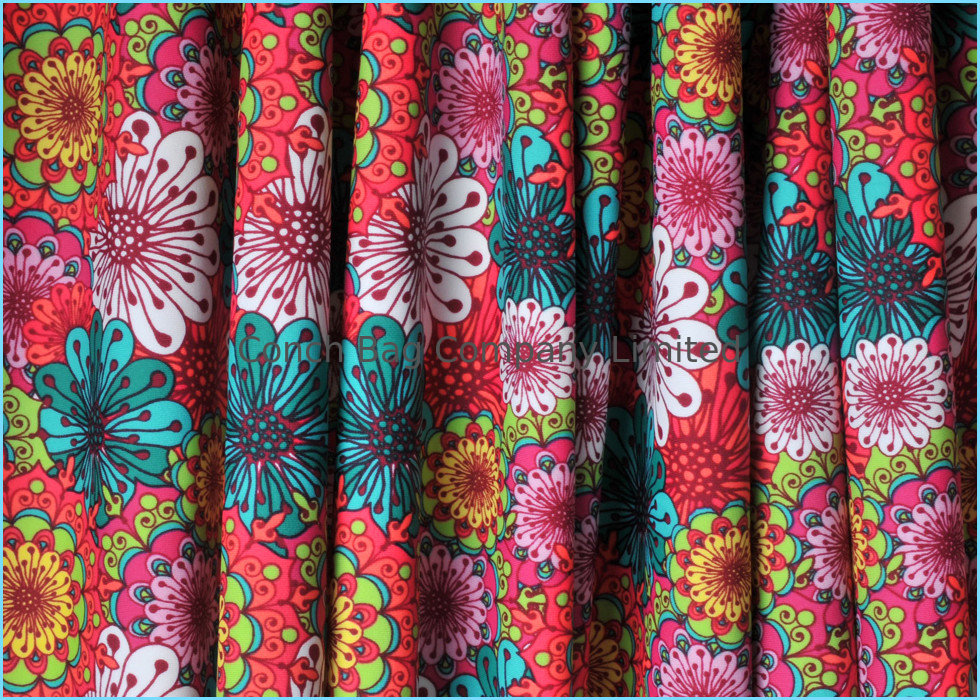 Floral Dress Fabric / Matt Nylon Lycra Printed Spandex Fabric  1.5m*220gsm
