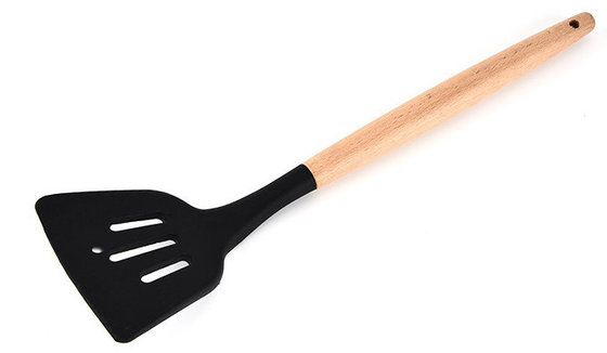 Silicone wooden kitchen utensils 5 pcs/set non-stick cooking pan/pot