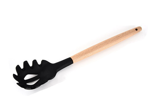 Silicone wooden kitchen utensils 5 pcs/set non-stick cooking pan/pot