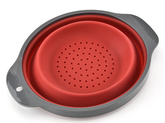 Food-grade silicone foldaway fruit basket collapsable vegetable colander