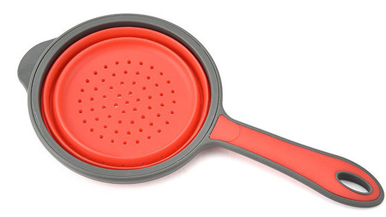 Food-grade silicone foldaway fruit basket collapsable and portable vegetable colander