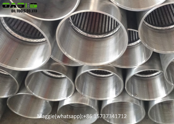 Wedge Wire Stainless Steel Screen 8inch Pipe size heavy duty screen with BTC thread coupling