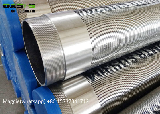 Gravel pre-packed wedge wire screens based well screen with thread coupling