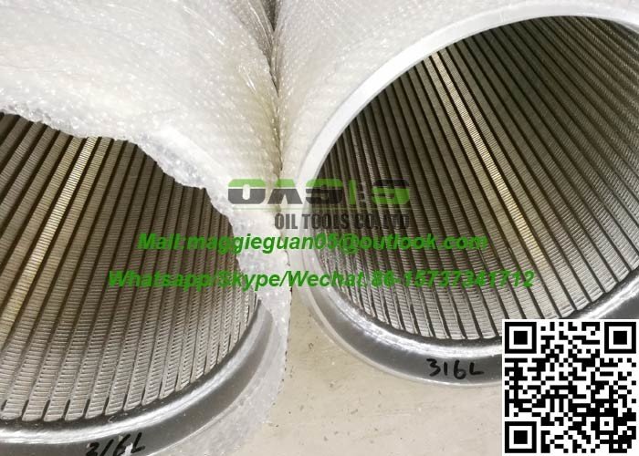 SUS 304, 316l, Wedge Screen Filter Tube Pipe size of 9-5/8 Water Well Screen