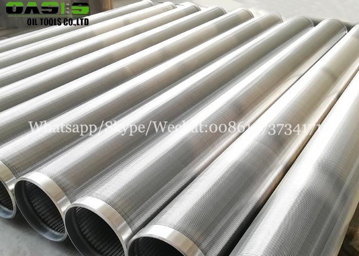 6 5/8'' water well wedge wire slot screen for deep well drill with Plain beveled ends for butt welding
