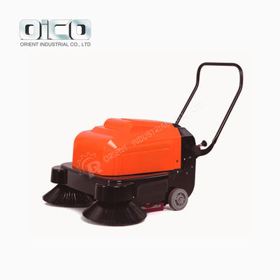 P100A Street Floor Cleaning Machine Battery Powered Walk Behind Parking Lot Sweeper