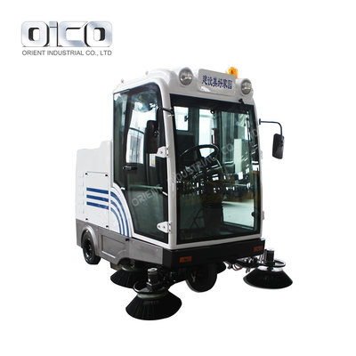 Electric Auto-Dumping Sweeper, Battery-Powered Sweeper, Ride-On Suction Sweeper