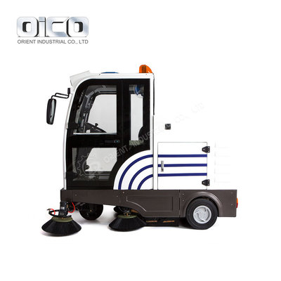 Electric Auto-Dumping Sweeper, Battery-Powered Sweeper, Ride-On Suction Sweeper