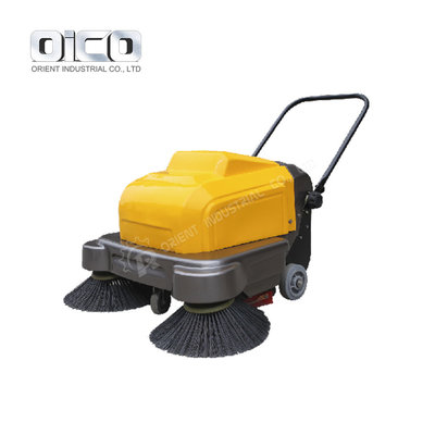 P100A Electric Rechargeable Sweeper Machine Walk Behind Sweeper With Water Tank Available