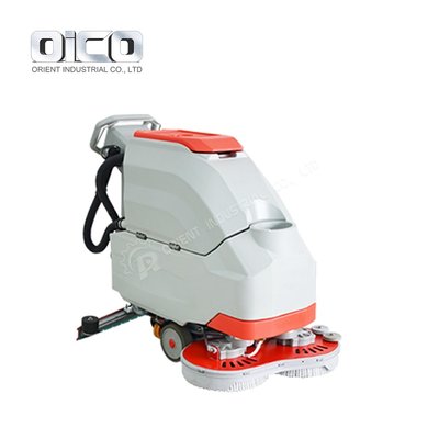 electric floor scrubber walk behind floor scrubber machine with dual brush