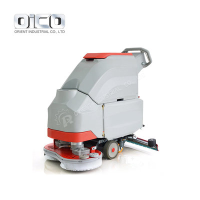 electric floor scrubber walk behind floor scrubber machine with dual brush