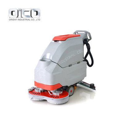 electric floor scrubber walk behind floor scrubber machine with dual brush