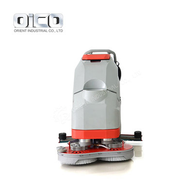 electric floor scrubber walk behind floor scrubber machine with dual brush