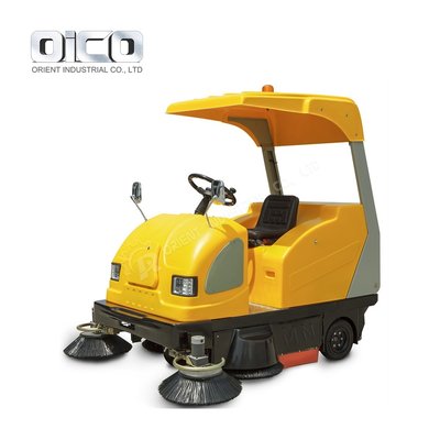 E8006 Electric Ride On Industrial Double Brushes Floor Sweeper For Road