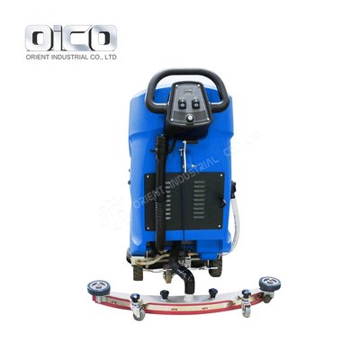 Walk behind electric automatic hand floor scrubber for large areas / electric floor scrubber