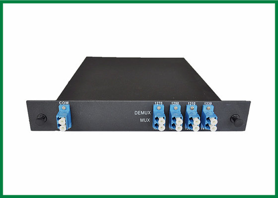 CWDM Mux Demux Optical Module , 4 Channels Dual Fiber 8 Inch LGX 1U Rack