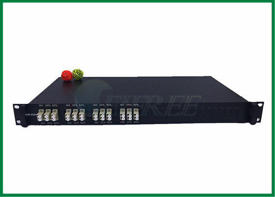 Multimode MM Filter Fiber Optic Splitter 20/80 980nm 1U Rack Mount 4 in 1 OM2
