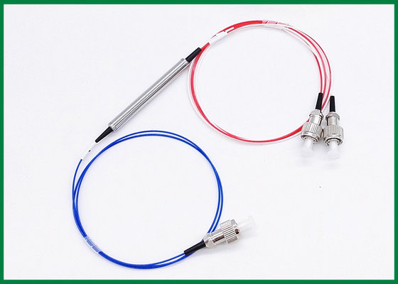 1x2 980nm Fiber Optic PLC Splitter / Optical Coupler 50 / 50 0.9mm Tube