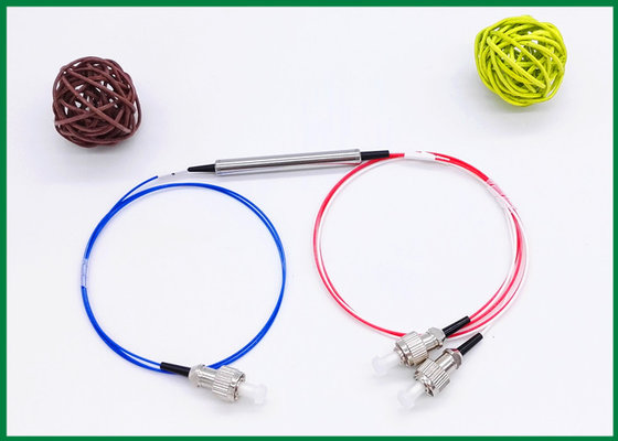 1x2 980nm Fiber Optic PLC Splitter / Optical Coupler 50 / 50 0.9mm Tube
