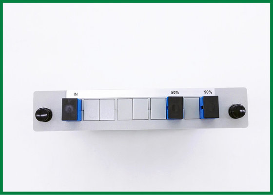 1x2 Optical Fibre Splitter , Plc Splitter Module With SC UPC Connectors / Adapters