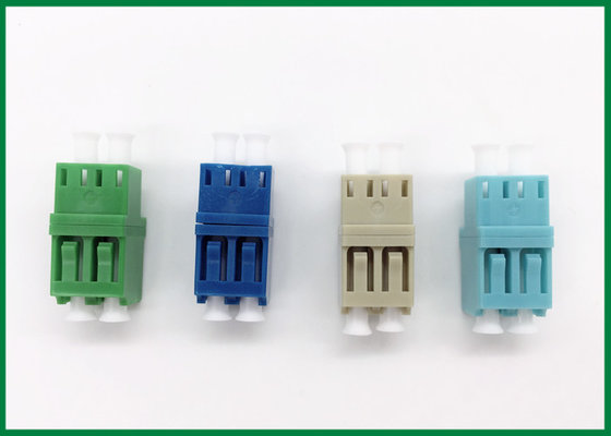 LC/UPC Duplex Fiber Optic Adaptor Without Metal , Network Equipment Optical Adapter