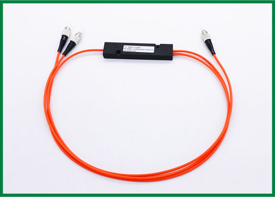 1x2 Fused Multimode Fiber Coupler , 1*2 ABS Box Splitter Module for Optical Monitoring System
