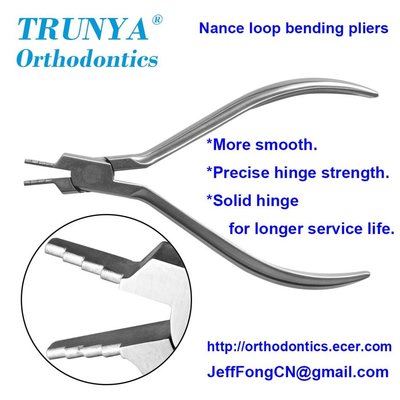 Dental instruments for orthodontics of Nance loop bending pliers from dental supply companies