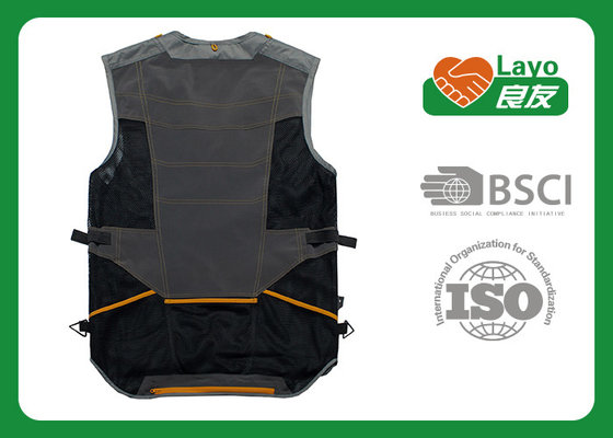 Grey Lightweight Travel Vest , Travel Waistcoats With Pockets