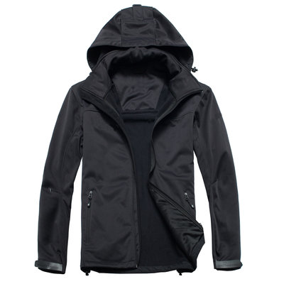 Collapsible Mens Hooded Fleece Jacket With Environmental Material