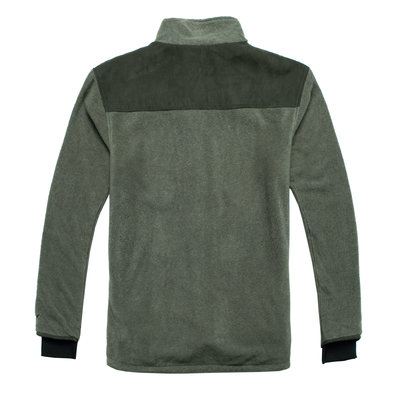 Outdoor Fleece Clothing Olive Color , Men Windproof Fleece Jacket