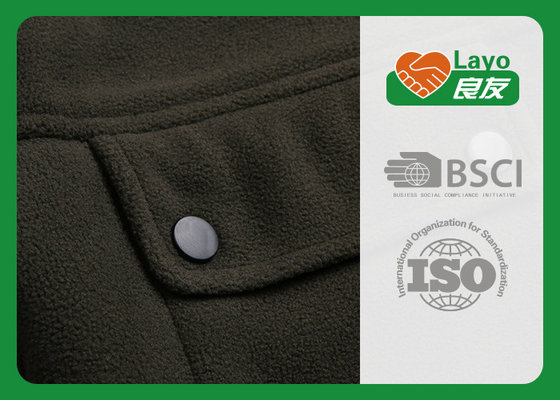 Casual Sports Mens Black Fleece Jacket With ISO9001 Certificate