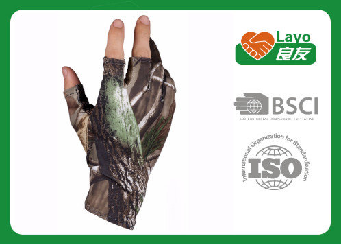 Military Camo Hunting Gloves Open Finger With Flexiable Knukle