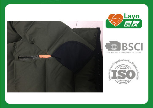 Double Layer Warm Down Jacket Removable Hood Waterproof For Hiking / Running