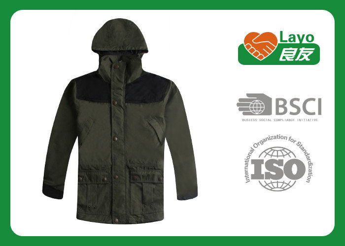 Olive Color Outdoor Softshell Jacket Multi Function For Adults