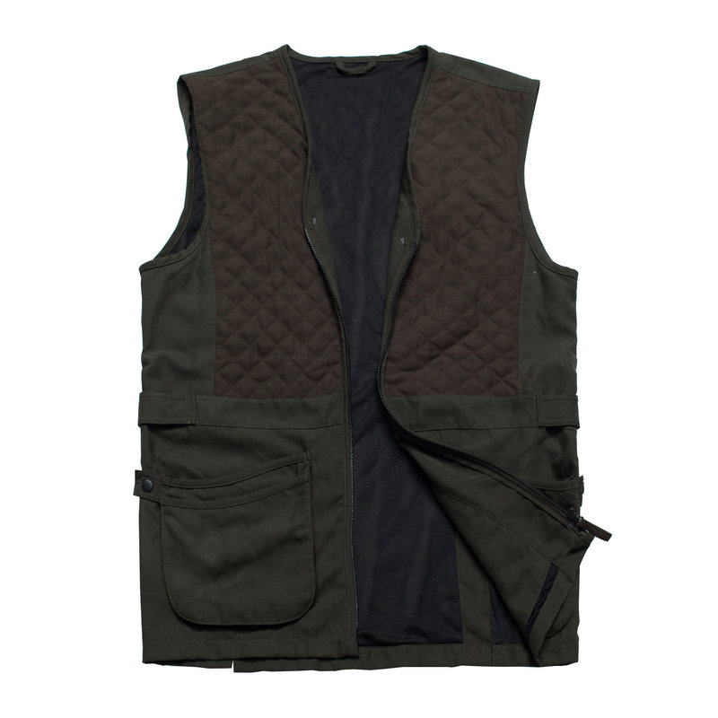 Classical Style Outdoor Travel Vests With Hidden Pockets Olive Color