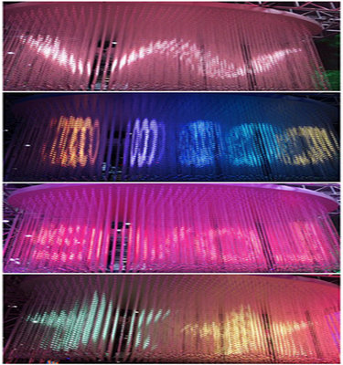 Matrix Curtain 3D LED Display Folded SMD5050 360 Degree DMX 512 50000 Hours