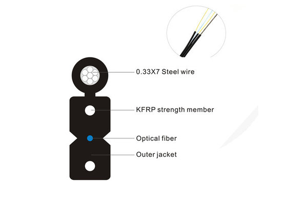 G657A LSZH Jacket Fiber Optic Drop Cable Single Mode / Multimode  PBT Loose Tube