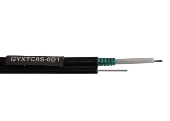 PBT Loose Tube Figure 8 Fiber Optic Cable With Steel Tape PE Sheath Material