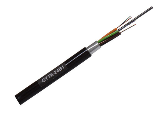 Stranded Loose Tube Duct Fiber Optic Cable With Aluminum Tape / Steel Tape