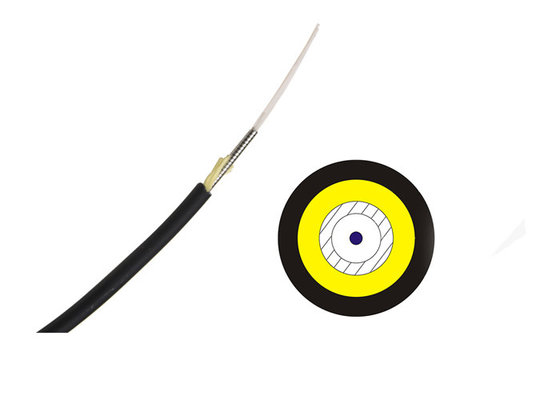 Helical Armored Tactical Fiber Optic Cable For Broadcast / Filed PE Sheath