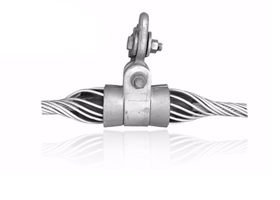 Silver White Aluminum OPGW Hardware Fittings Preformed Alloy Suspension Clamp