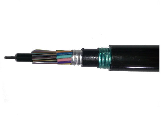 Armored Direct Burial Fiber Optic Cable , Underground Fiber Optic Cable GYTA53