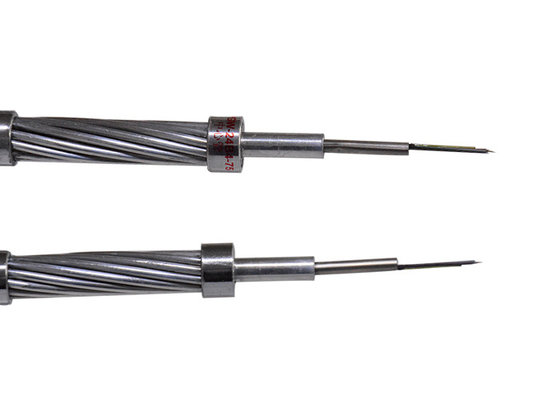 45 - 80KN RTS Optical Power Ground Wire , OPGW 36 Core Fiber Optic Cable