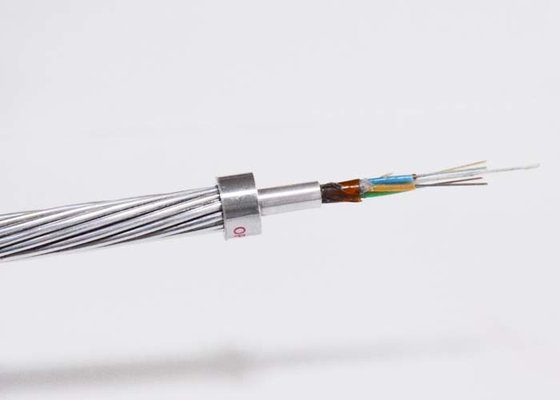 Aluminium Clad 24 Core OPGW Fiber Cable PBT Loose Tube Big Tensile Strength